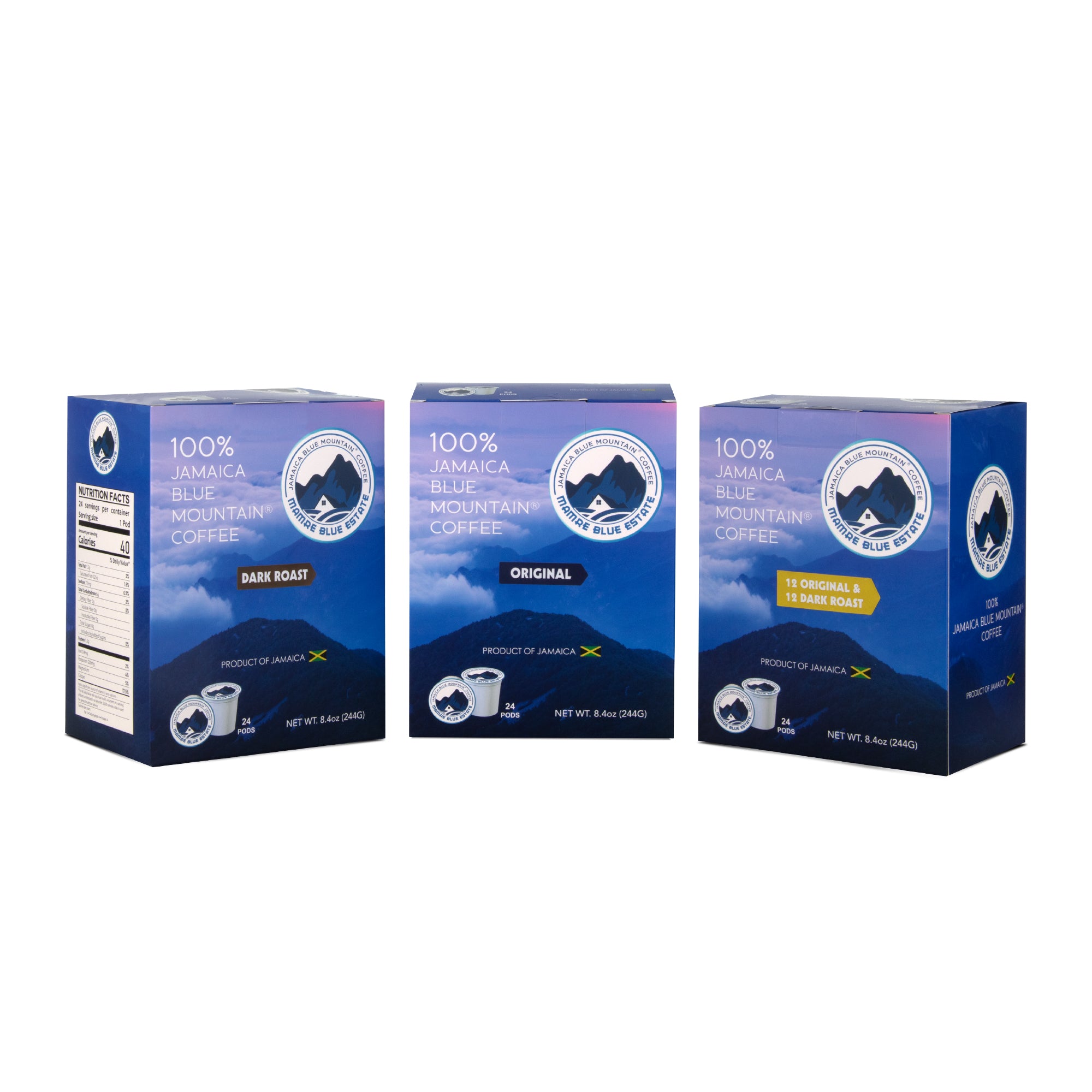 Mamre Blue-100% Jamaica Blue Mountain Coffee Pods-24 Count – Mamre Blue ...